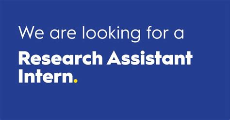 Research Assistant Internship Scope Scope Impact