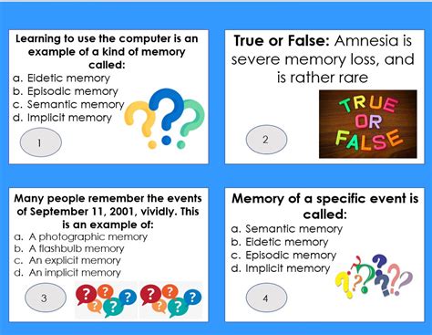 Psychology Memory Task Cards Made By Teachers