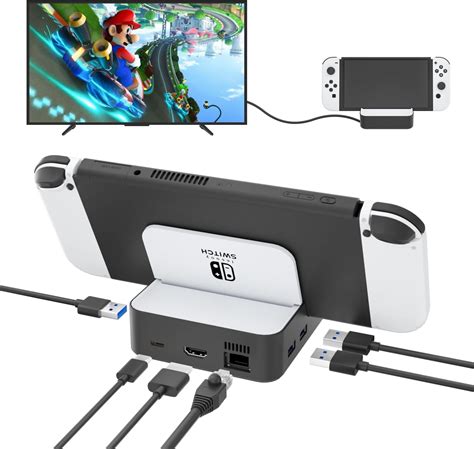 Docking Station For Nintendo Switch Switch Oled Charging Dock 4k Hdmi Tv Adapter