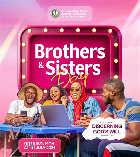 Emmanuel Graphic Designer On Instagram Brothers And Sisters Day Flyer