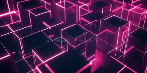 A Visually Striking 3d Abstract Background Showcasing Seamless Geometric Formations Glowing