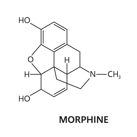 Premium Vector Morphine Drug Molecule Formula Chemical Structure