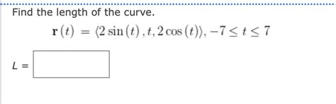 Solved Find The Length Of The Curve Chegg