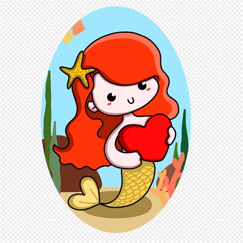 การ์ตูนรักนางเงือก Png สำหรับการดาวน์โหลดฟรี Lovepik