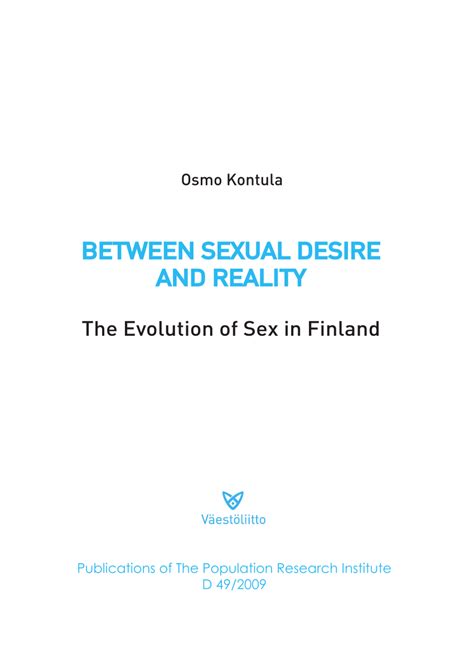 PDF Between Sexual Desire And Reality The Evolution Of Sex In Finland