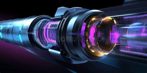 A Futuristic Ai Driven Next Generation Space Propulsion System Displaying Glowing Cybernetic