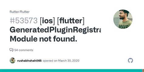 Ios Flutter Generatedpluginregistrant M Module Not Found Issue Flutter Flutter