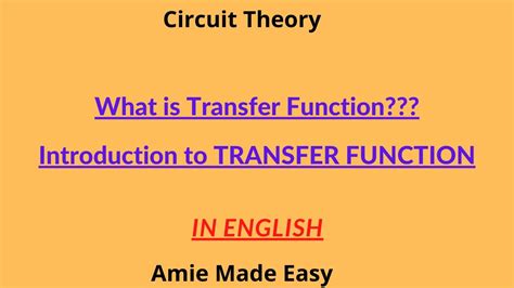 Diagram Transfer Function Circuit Transfer Function Circuit