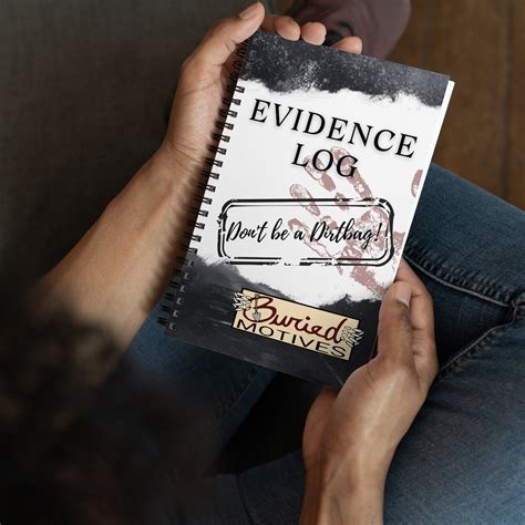 Evidence Log Spiral Notebook Buried Motives