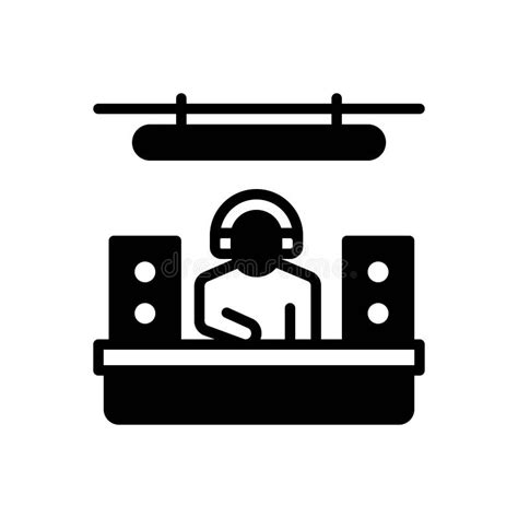 Black Solid Icon For Producers Composer And Speaker Stock Illustration