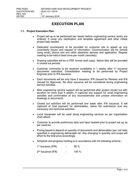 Engineering Execution Plan License Portable Document Format Free