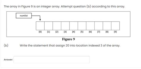 Solved The Array In Figure 9 Is An Integer Array Attempt