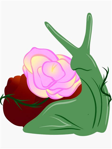 Begonia Snail Sticker For Sale By Yarnasaurus Redbubble