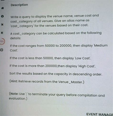 Description 3 Write A Query To Display StudyX