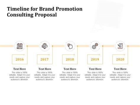Timeline For Brand Promotion Consulting Proposal Ppt Powerpoint Presentation Gallery Shapes