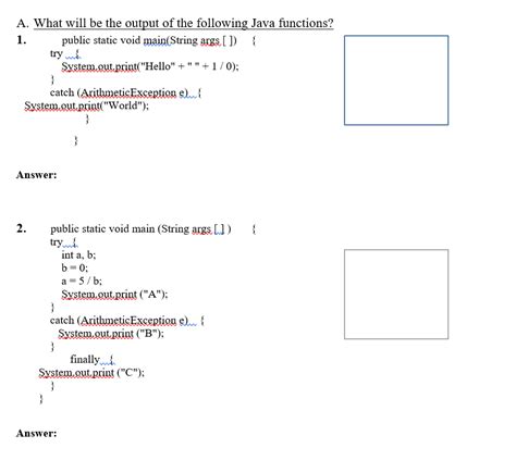 Solved Public Static Void Main String Args N Try U Chegg
