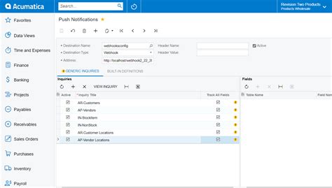 Configuring Acumatica Webhooks Streamline Data Integration
