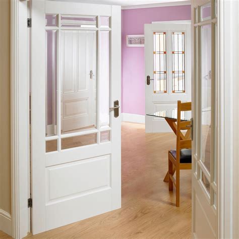 White Interior Doors With Glass Aesthetically Pleasing And Highly