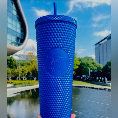 Starbucks Accessories Starbucks China Matte Klein Blue Studded