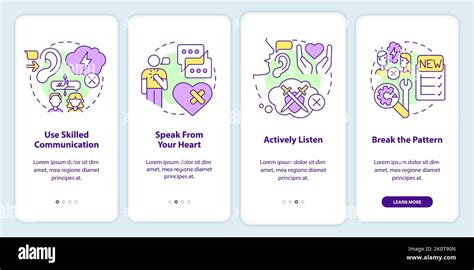 Fixing Relationship After Big Fight Onboarding Mobile App Screen Stock Vector Image And Art Alamy