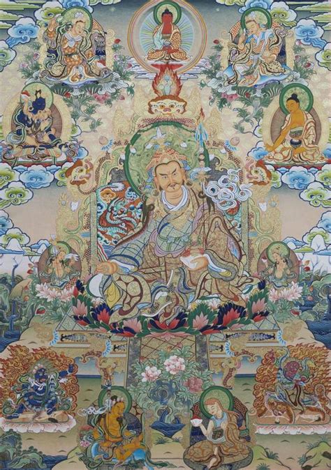 唐卡佳赏 莲花生大师八相佛 金刚