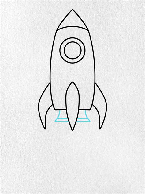 Cartoon Rocket Drawing Helloartsy