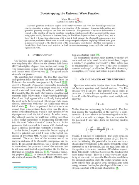 Everettian Conformal Bootstrap Prl Download Free Pdf Wave Function Hamiltonian Quantum