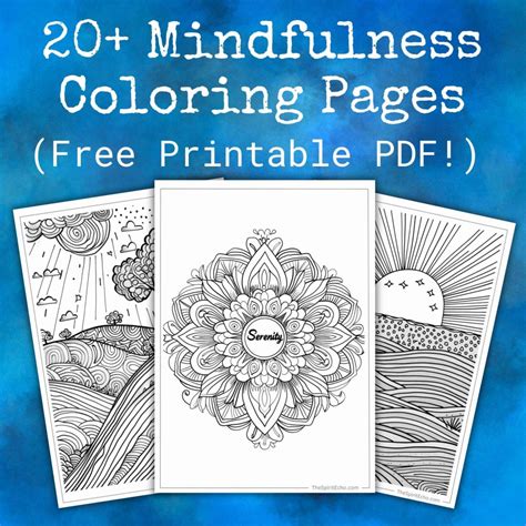 Mindfulness Colouring Pages Free Printable 2025