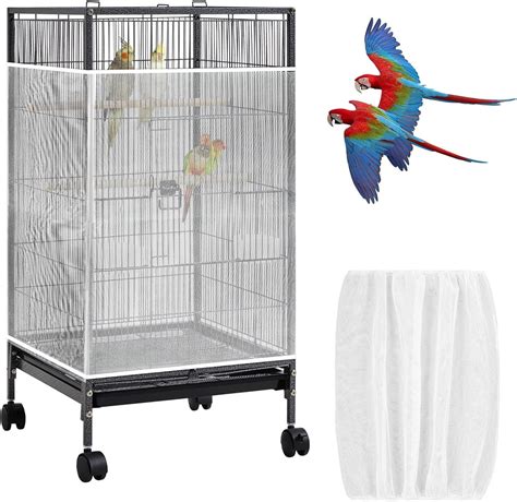 Jxiwfvl Universal Bird Cage Seed Catcher Net White