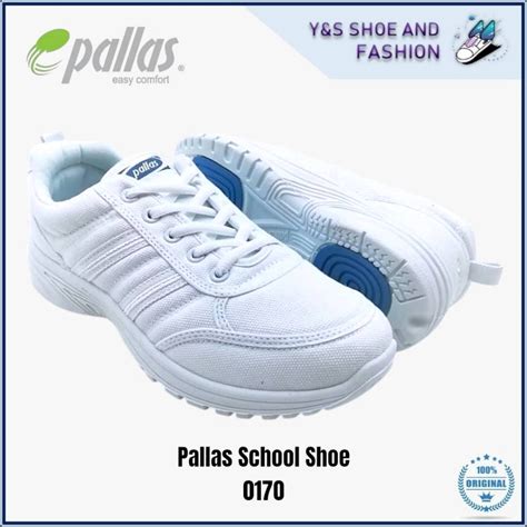 Pallas Jazz Secondary Laces White School Shoes 306 0170 Pallas Kasut