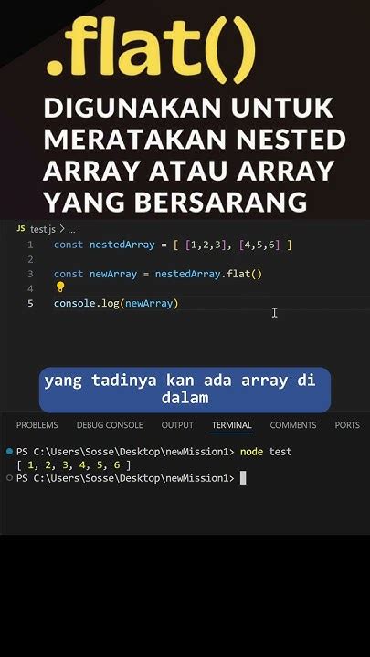 Metode Flat Array Javascript Meratakan Nested Array Coding