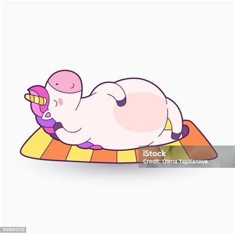 귀여운 만화의 마법의 유니콘 벡터 일러스트입니다 인쇄 배경 질감 벽지 그림 엽서를 위한 템플릿 유니콘 썬 탠 및 미소 유니콘에 대한 스톡 벡터 아트 및 기타 이미지 Istock