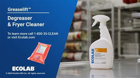Ecolab Greaselift™ Degreaser And Fryer Cleaner Youtube