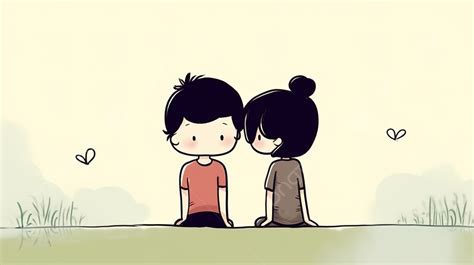 귀여운 커플 키스 벽지 단순한 귀여운 그림 귀여운 파워포인트 간단한 파워포인트 배경 일러스트 및 사진 무료 다운로드 Pngtree