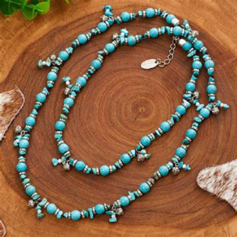 Comprar Colar Feminino Turkese 3 Em 1 Turquesa Autentica Moda Country