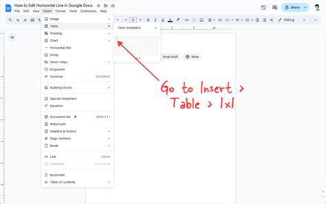 How To Edit Horizontal Line In Google Docs Using Tables