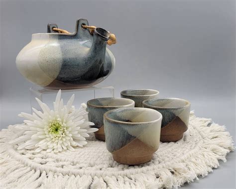 Robert Maxwell Pottery Craft Usa Vintage Teapot Set Vintage Japanese