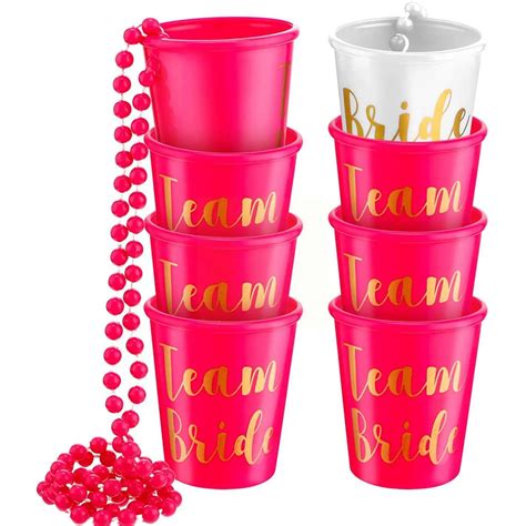 구슬 신부 유리컵 1 개 Q4v2 암탉 파티 유리잔 플라스틱 신랑 목걸이 체인 와인 총각 안경 컵 파티 샷 Aliexpress