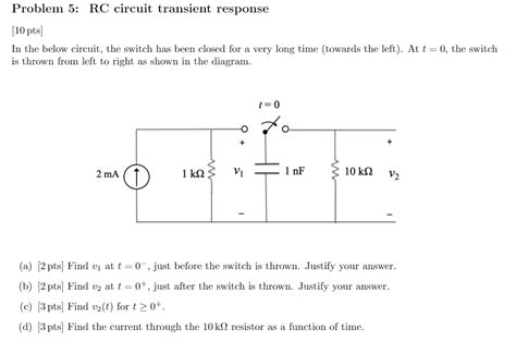 Solved Problem 5 RC Circuit Transient Response 10 Pts In Chegg Com