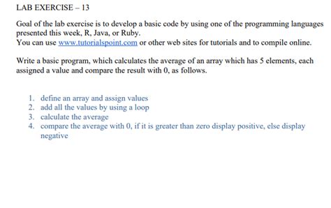 Solved Lab Exercise 13 Goal Of The Lab Exercise Is To