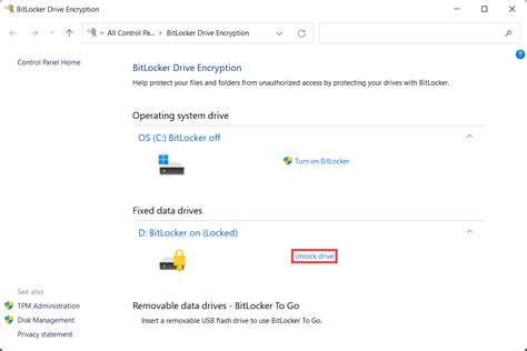 Bitlocker Windows 11 как разблокировать