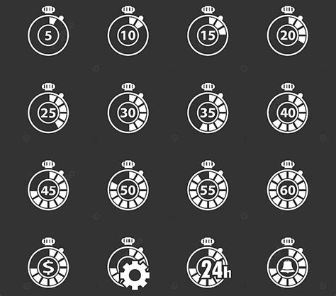 Timer Icon Set Design Speed Abstract Vector Design Speed Abstract