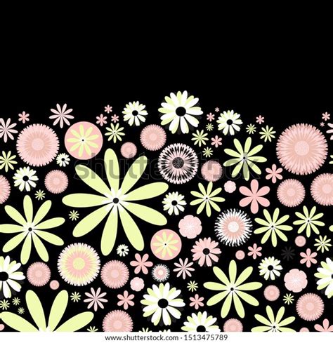 Geometric Floral Border Patternvector Seamless Repeat Stock Vector
