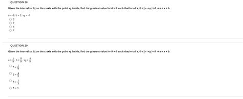 Solved Question 28given The Interval Ab ﻿on The X Axis