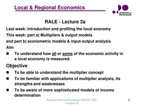 Ppt Lecture 2a Multipliers And Output Models Powerpoint Presentation