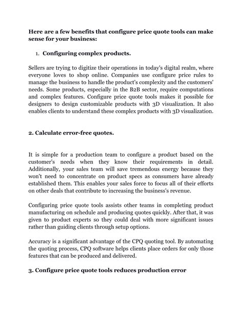 PPT Configure Price Quote Tool To Limit Product Inefficiency PowerPoint Presentation ID