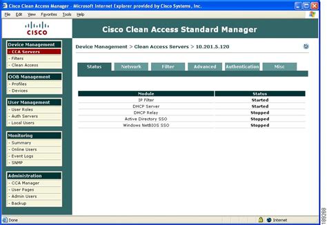 Cisco NAC Appliance Clean Access Server Installation And Configuration Guide Release