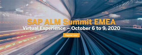 Sap Alm Summit Emea 2020 Online Edition Register Now