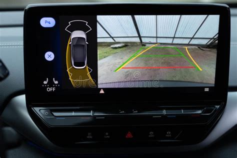 Car Display And Rear View Camera Parking Assistant Inside Car Video