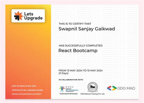 Swapnil Gaikwad On Linkedin Reactjs Webdevelopment Bootcamp Learning Skilldevelopment